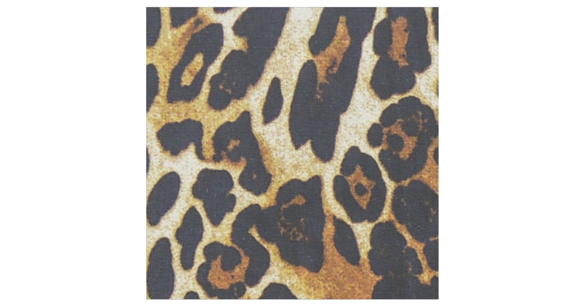 Abstract Leopard Print Pattern Fabric | Zazzle