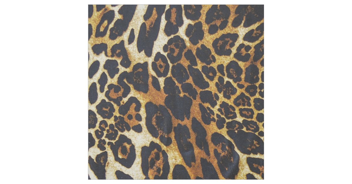 Abstract Leopard Print Pattern Fabric | Zazzle