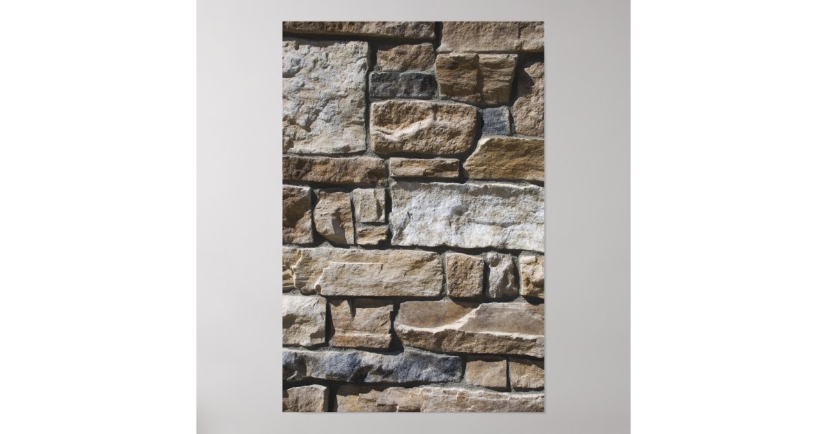 Abstract Limestone Rock Wall Poster | Zazzle