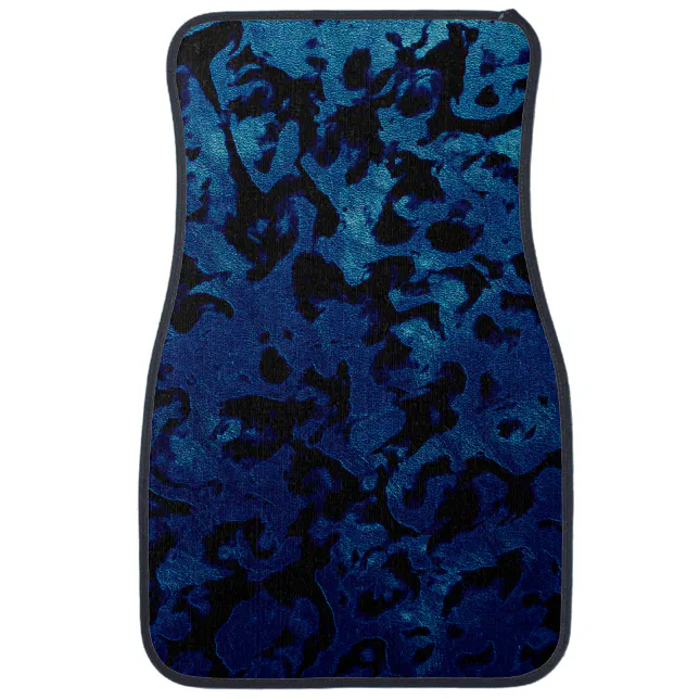 Abstract Magic - Navy Blue Grunge Black Car Mat | Zazzle