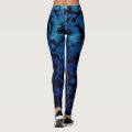 Abstract Magic - Navy Blue Grunge Black Leggings | Zazzle