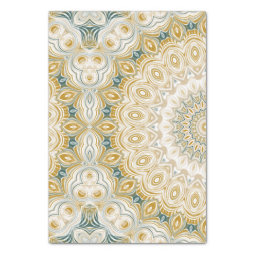Abstract Medallion Design in Mustard Yellow Tissue Paper | Zazzle