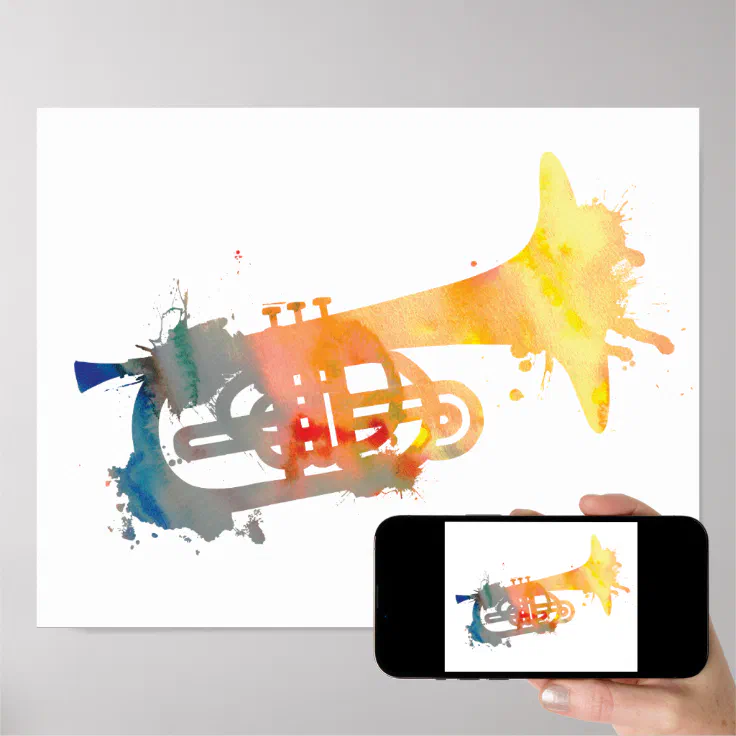 Abstract Mellophone Poster | Zazzle