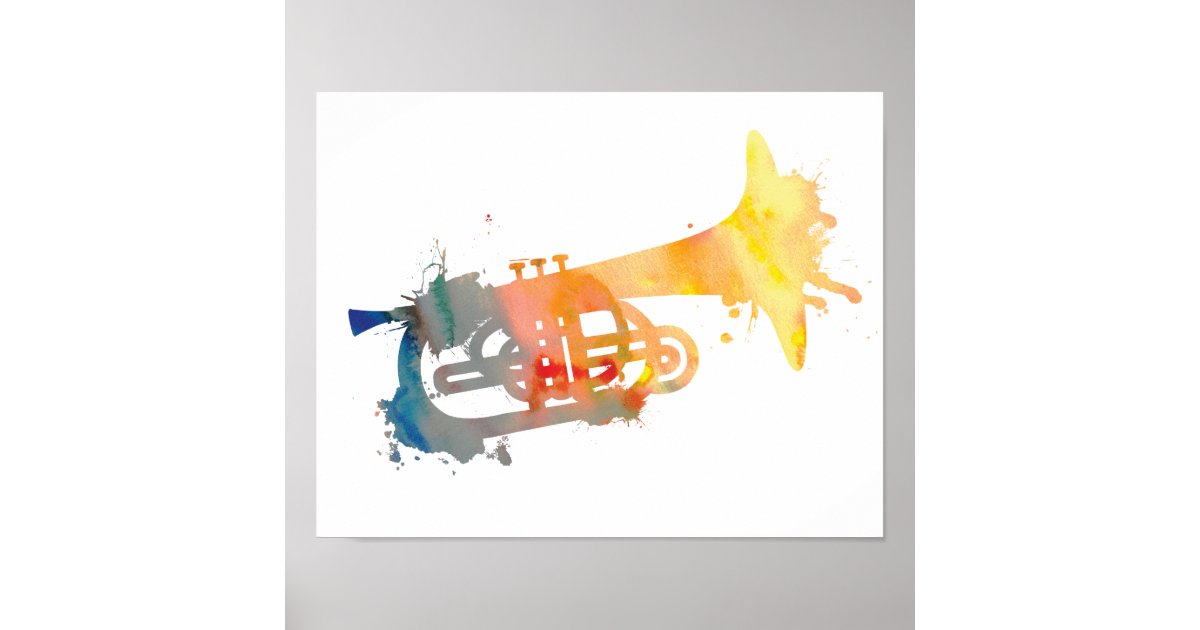 Abstract Mellophone Poster | Zazzle