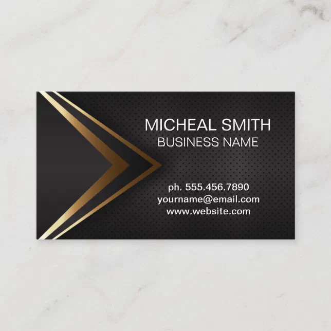 Abstract Metallic Texture Background Business Card | Zazzle