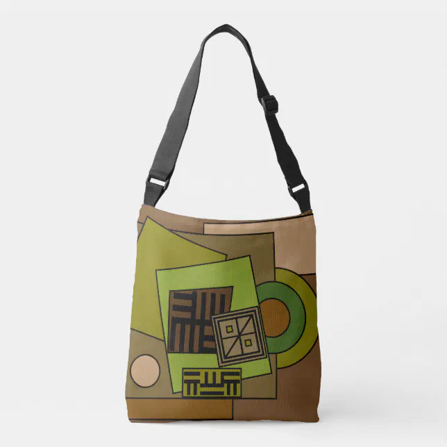 Abstract modern geomtric art crossbody bag | Zazzle