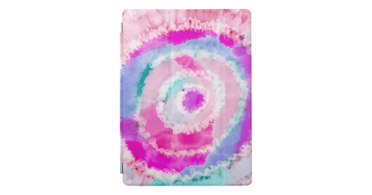 Abstract Modern Girly Pink White Tie Dye Paint iPad Pro Cover | Zazzle