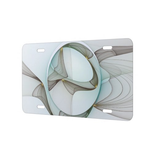 Abstract Modern Turquoise Brown Gold Elegance License Plate | Zazzle
