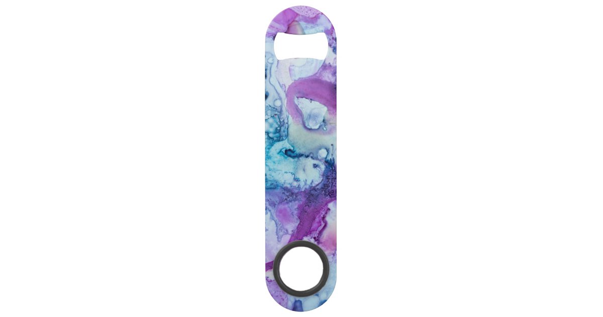 Abstract Modern Violet Blue Purple Watercolor Bar Key | Zazzle