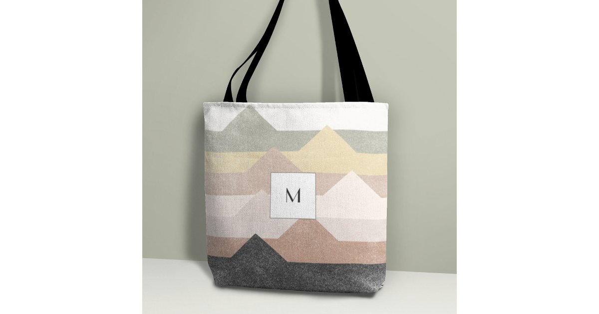 Abstract mountains design tote bag | Zazzle