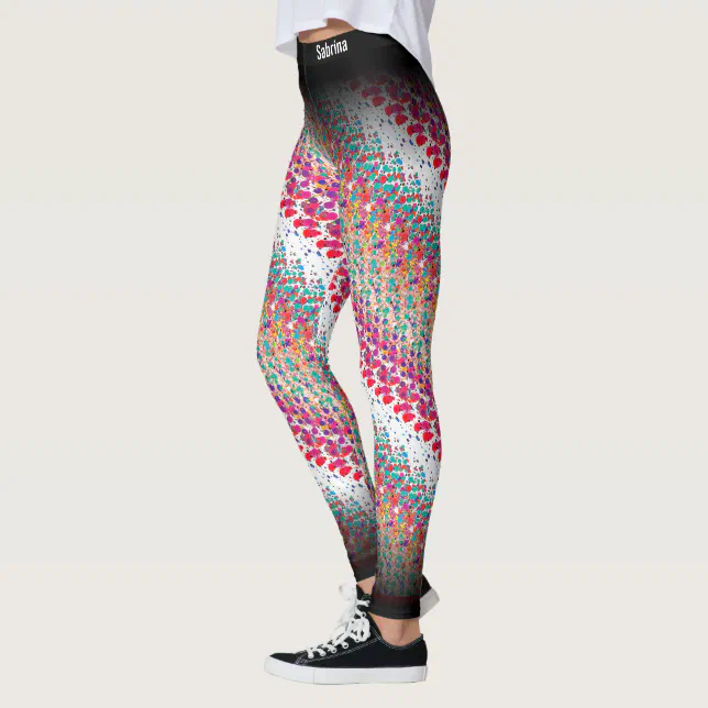 Abstract MultiColor Pattern Leggings | Zazzle