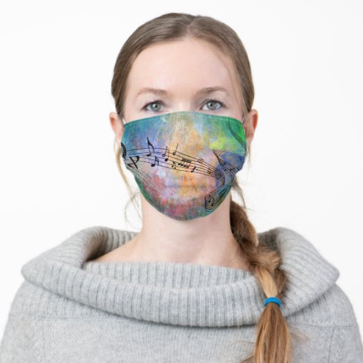 abstract Music Adult Cloth Face Mask | Zazzle