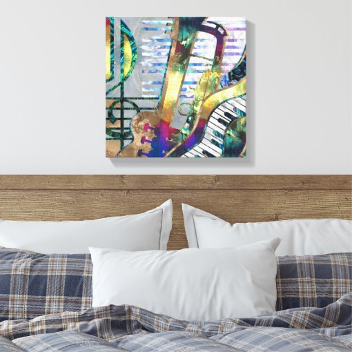 Abstract Music Art Collage - mixed media #1 Canvas Print | Zazzle