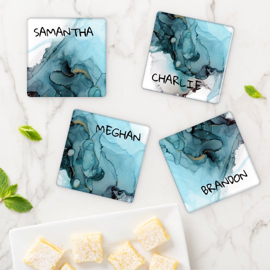 Abstract Name Custom Coasters. Coaster Set | Zazzle.com