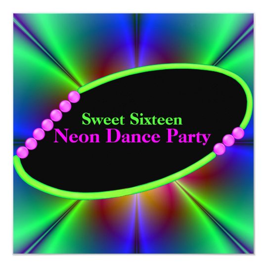 Abstract Neon Custom Party Invitation | Zazzle.com