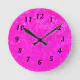 Abstract Neon Purple and Black Retro Wall Clock | Zazzle