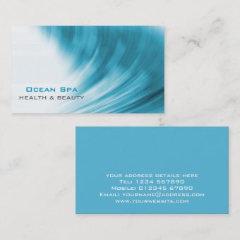 Abstract Ocean Wave Business Card | Zazzle