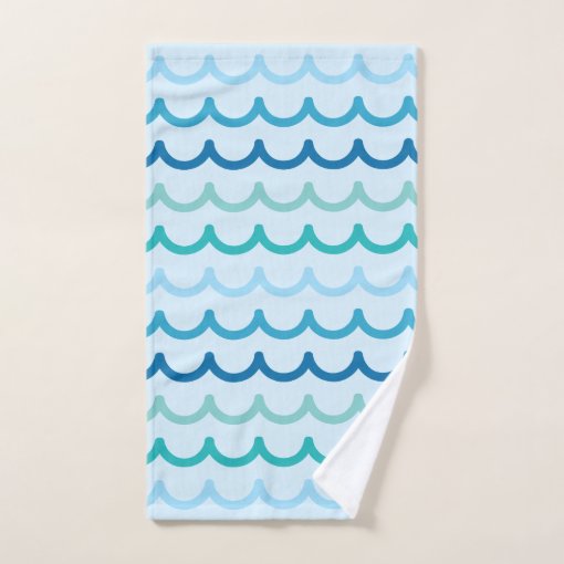 Abstract Ocean Waves Pattern Bath Towel Set | Zazzle