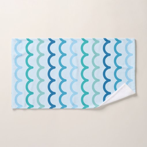 Abstract Ocean Waves Pattern Bath Towel Set | Zazzle