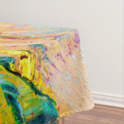 Abstract Of Artist Palette Tablecloth | Zazzle