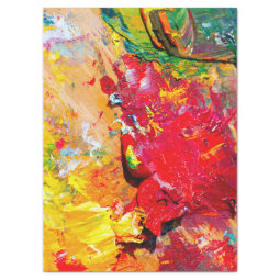Abstract Of Artist Palette Tissue Paper | Zazzle