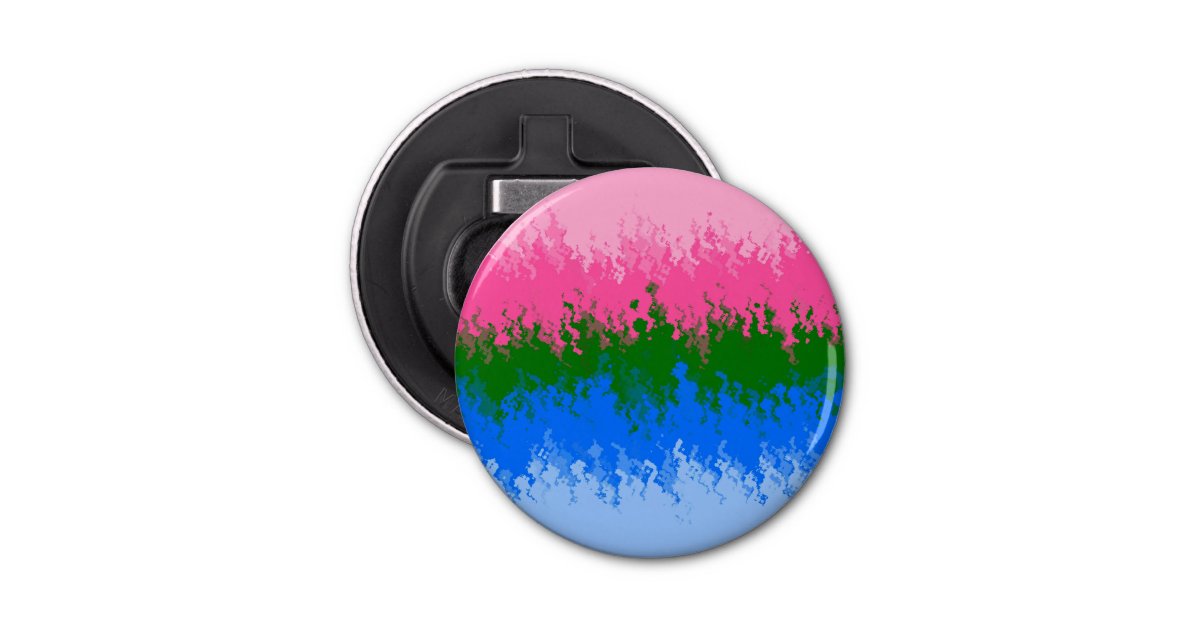 Abstract Omniromantic Pride Flag Bottle Opener Zazzle