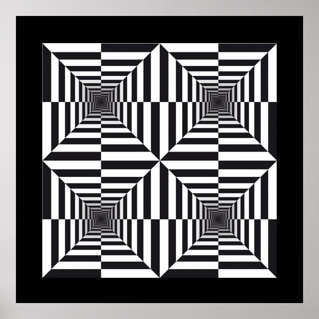 Abstract op art Poster | Zazzle