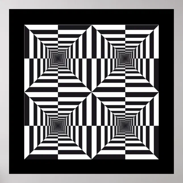 Abstract op art Poster | Zazzle