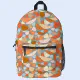 Abstract Orange Peach Pattern Printed Backpack | Zazzle