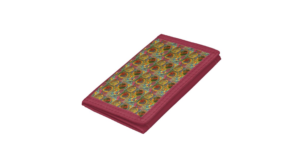 Abstract Painted Colourful Design Trifold Wallet | Zazzle