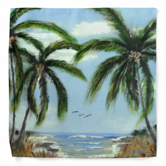 Abstract Palm Trees Bandana | Zazzle