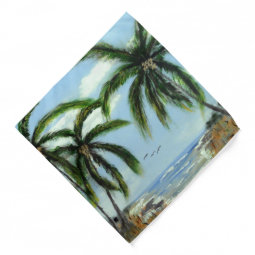 Abstract Palm Trees Bandana | Zazzle