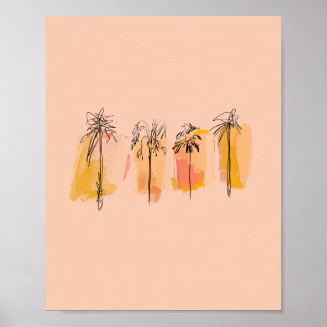 Abstract Palm Trees Poster | Zazzle