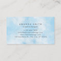 Abstract Pastel Blue Sky Clouds Personalize Business Card | Zazzle