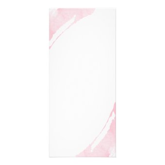 Abstract Pastel Pink Watercolor Brushstrokes Rack Card | Zazzle