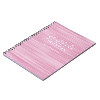 Abstract Pattern Gratitude Journal can edit pink | Zazzle
