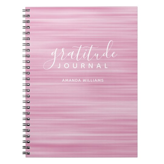 Abstract Pattern Gratitude Journal can edit pink | Zazzle.com