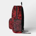 Abstract Pattern Red Black Printed Backpack | Zazzle