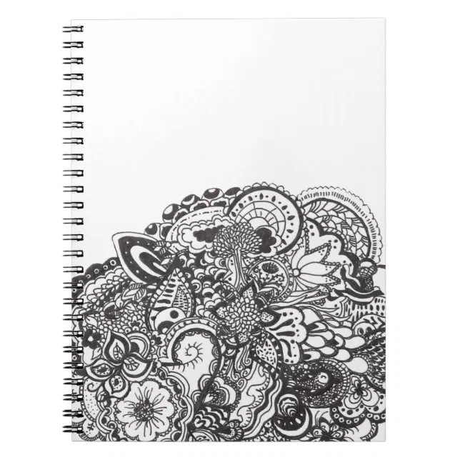 Abstract pen and ink doodle notebook | Zazzle