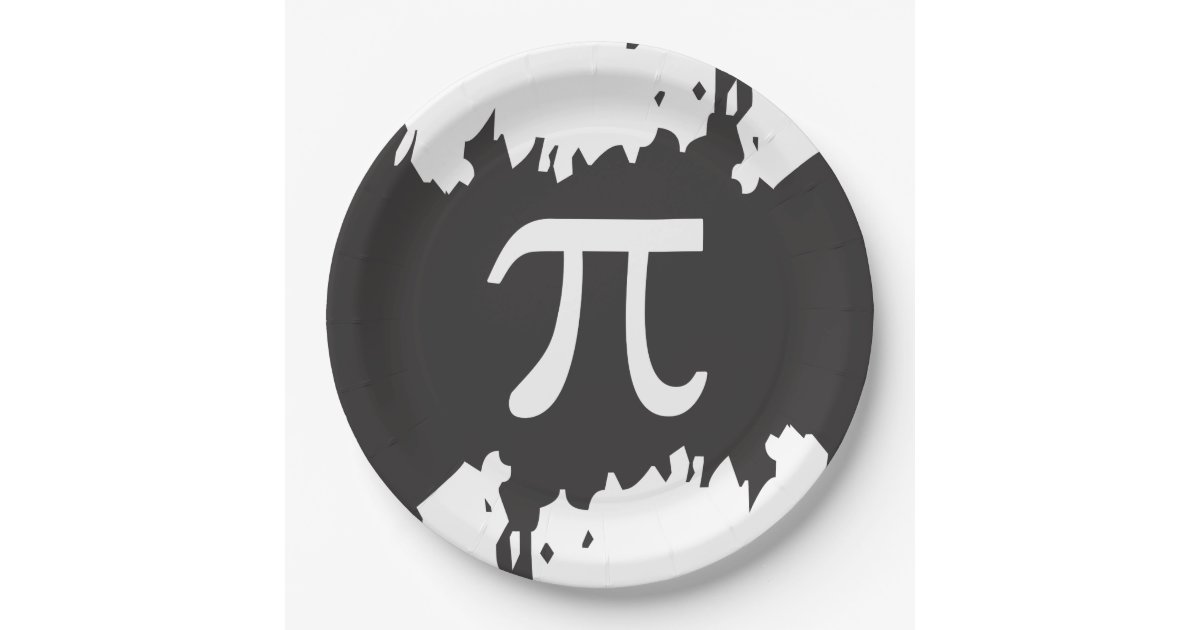 Abstract Pi Symbol Paper Plate | Zazzle