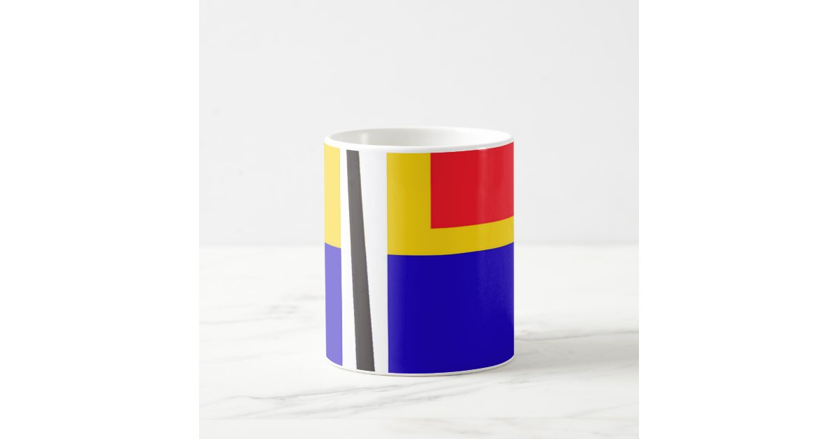Abstract Piet Mondrian Inspired Artsy Drinking Mug | Zazzle