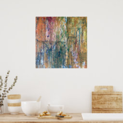 Abstract Pittsburgh Map Painting Poster | Zazzle