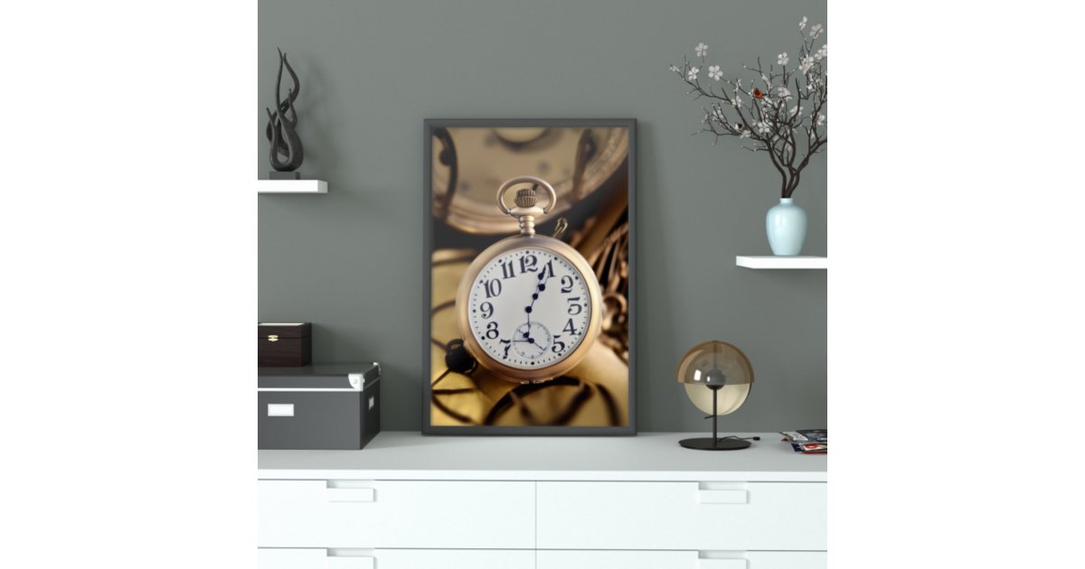 Abstract Pocket Watch Poster | Zazzle
