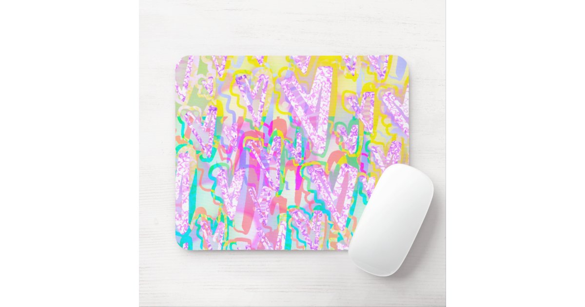 Abstract pop wiggle lines mouse pad | Zazzle
