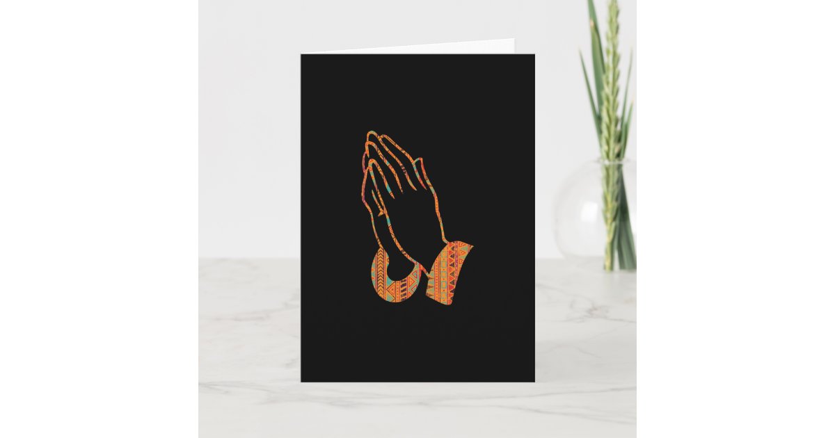 Abstract Praying Hands Illustration Card | Zazzle