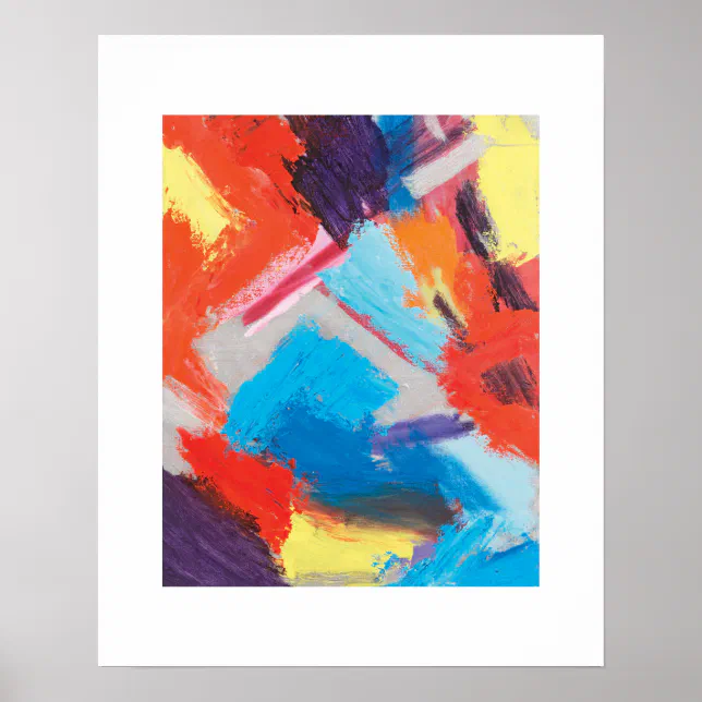 Abstract Primary Colors Poster | Zazzle