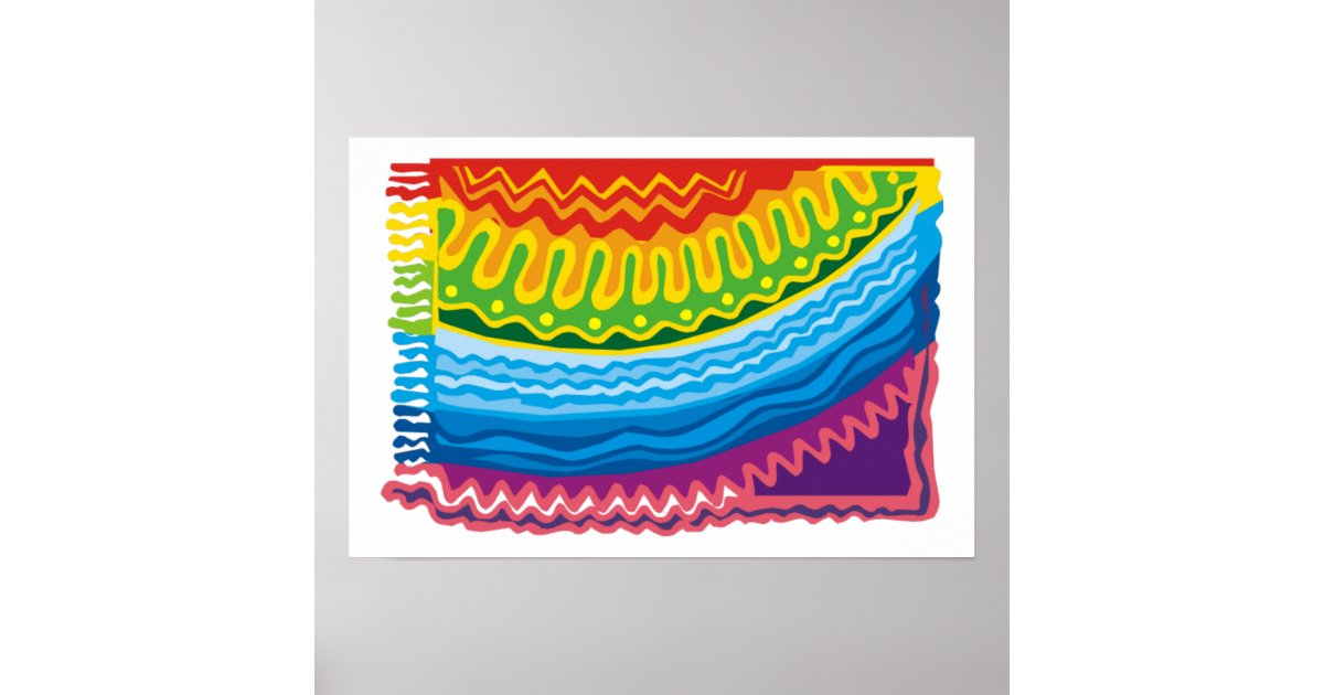Abstract Rainbow Art Posters | Zazzle
