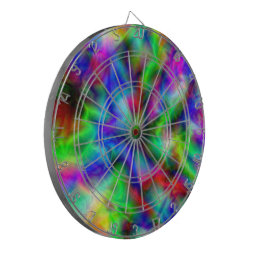 Abstract Rainbow Colors Dartboard | Zazzle
