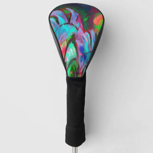 Abstract Rainbow Golf Head Cover | Zazzle