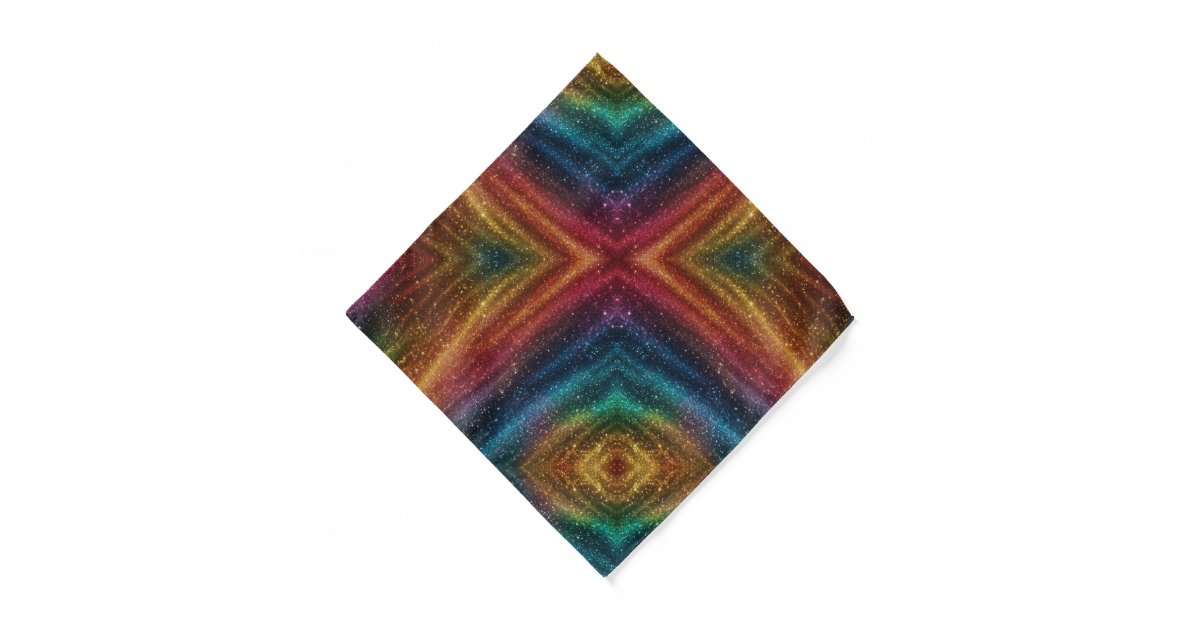 Abstract rainbow pocket square bandana | Zazzle
